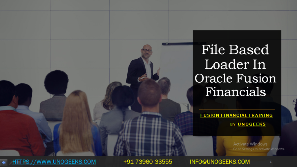 File Based Loader In Oracle Fusion Financials