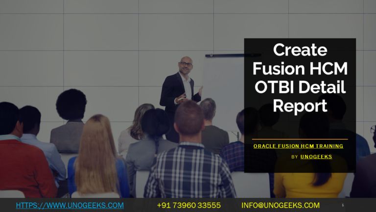 Create Fusion HCM OTBI Detail Report