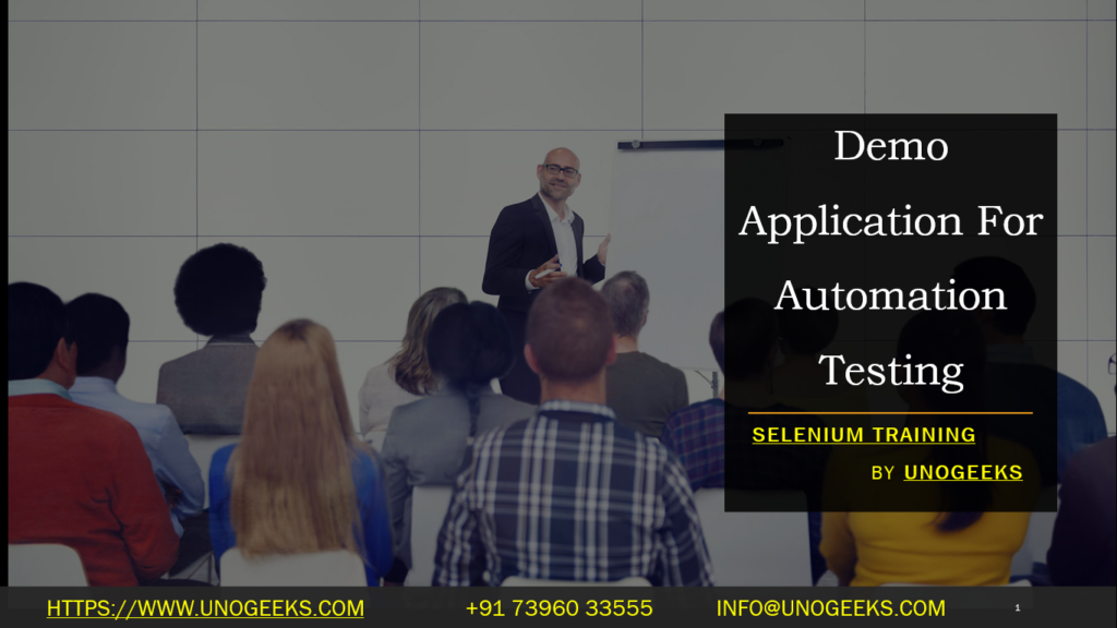 Demo Application For Automation Testing