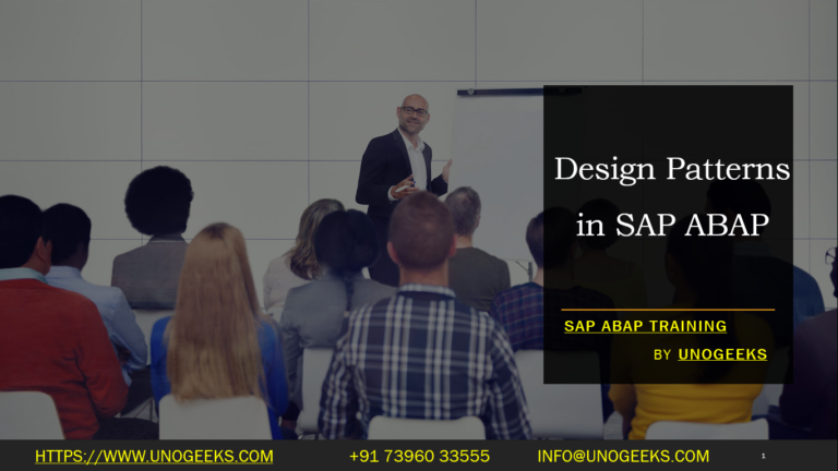 Design Patterns in SAP ABAP