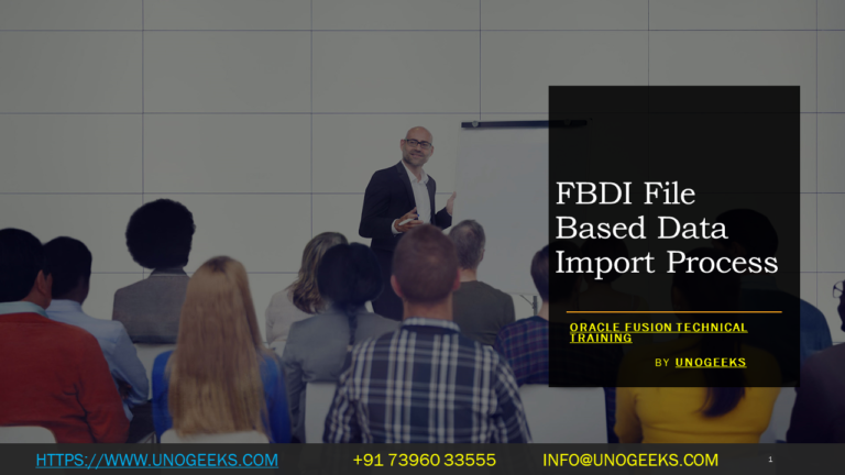 FBDI File Based Data Import Process