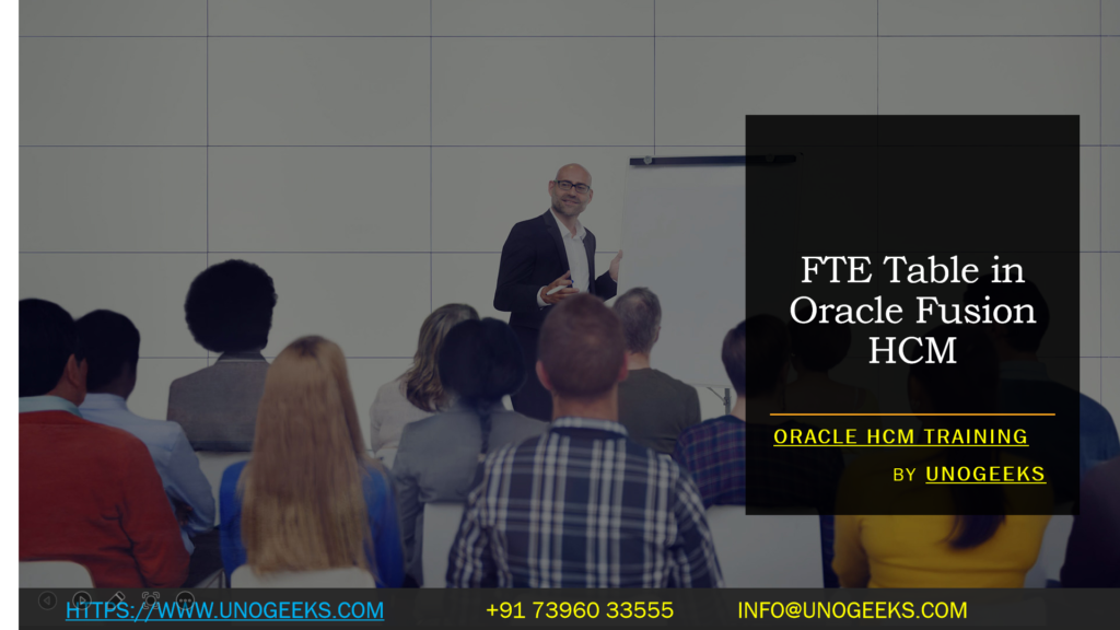 FTE Table in Oracle Fusion HCM