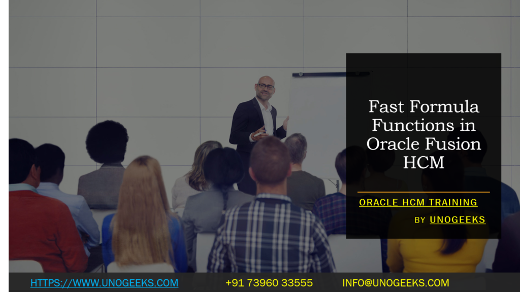 Fast Formula Functions in Oracle Fusion HCM