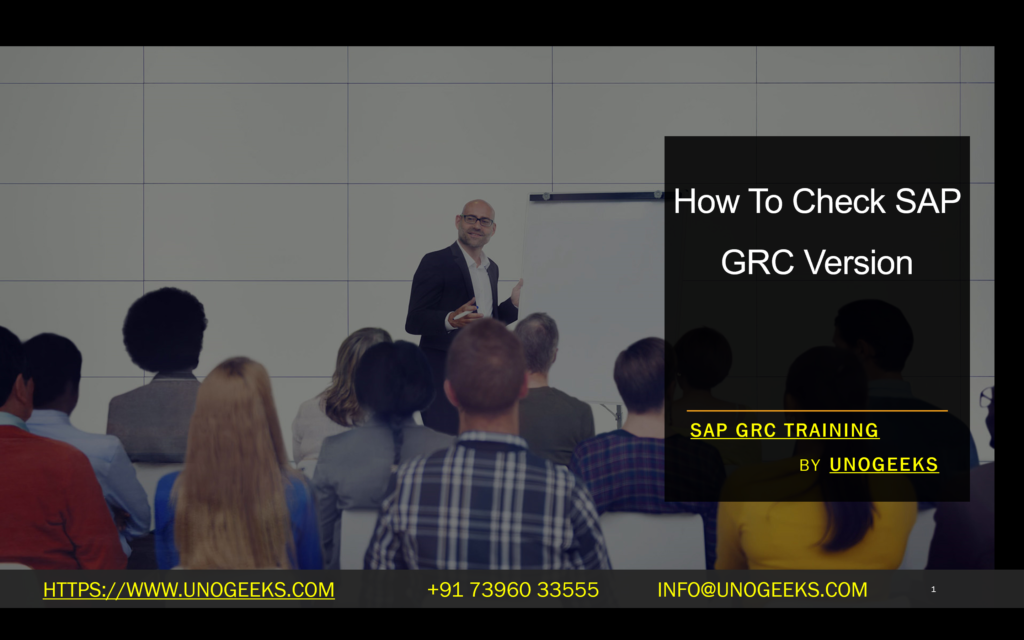 How To Check SAP GRC Version