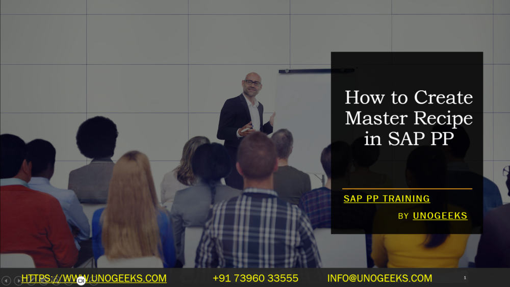 How to Create Master Recipe in SAP PP