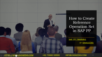 How to Create Reference Operation Set in SAP PP