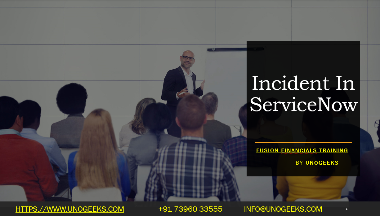 Incident In ServiceNow