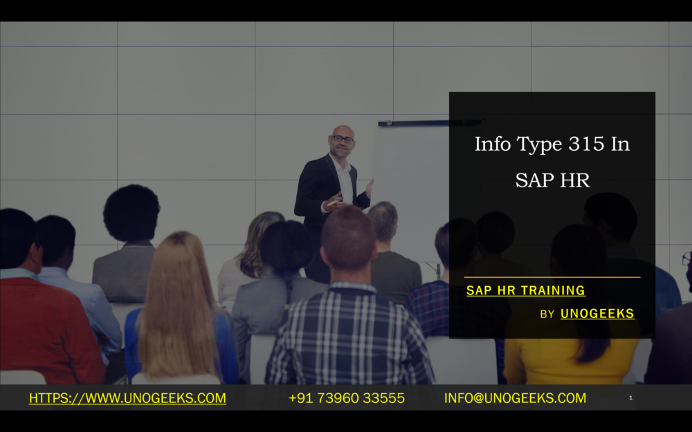 Info Type 315 In SAP HR