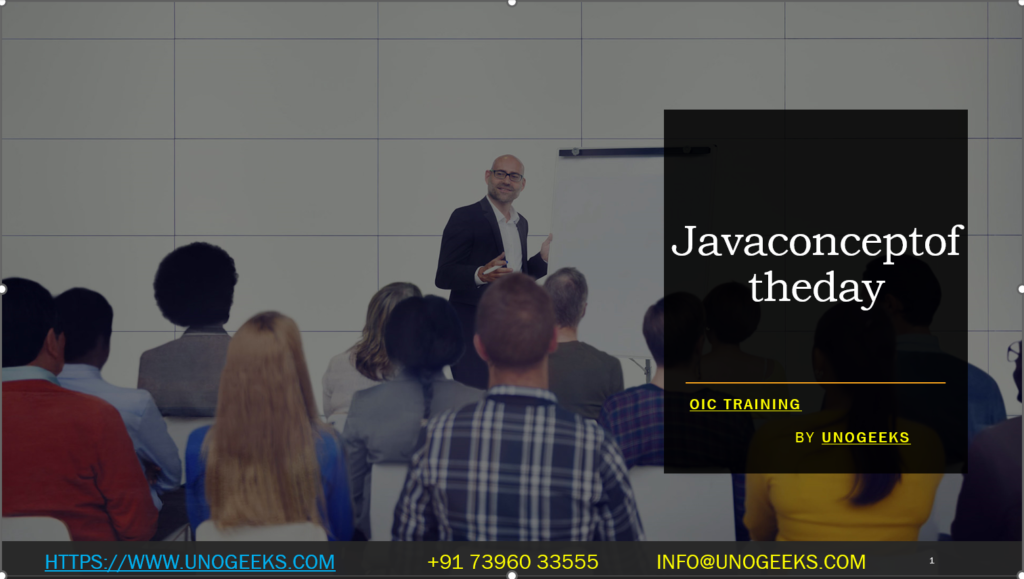 Java Concept of the day