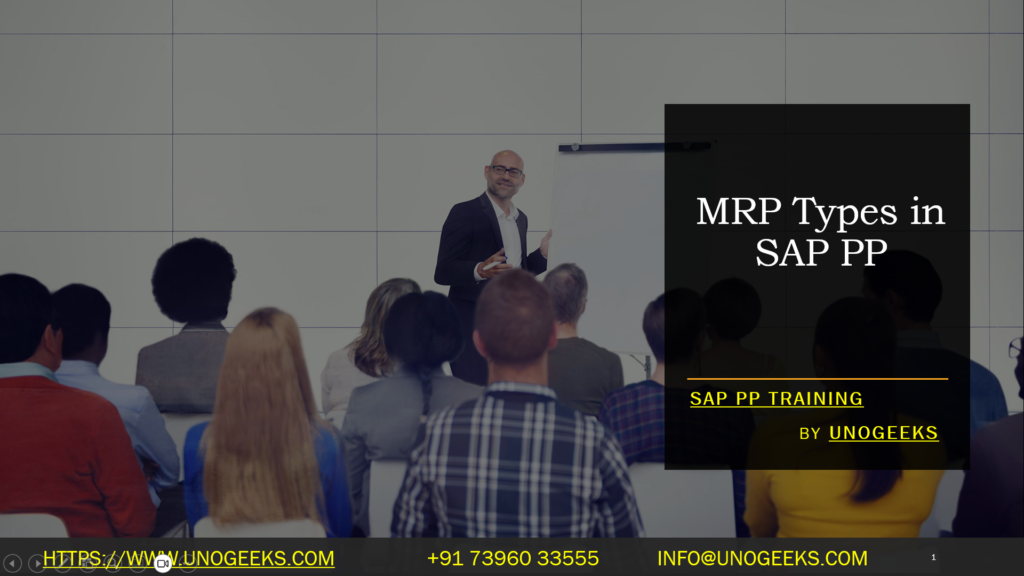 MRP Types in SAP PP