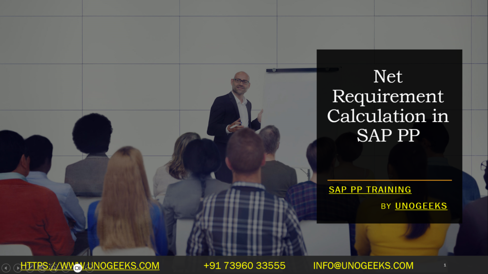 Net Requirement Calculation in SAP PP