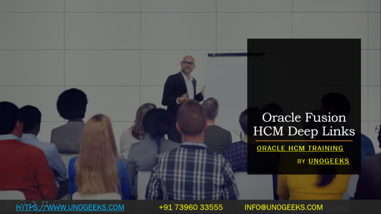 Oracle Fusion HCM Deep Links