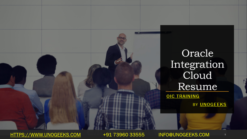 Oracle Integration Cloud Resume
