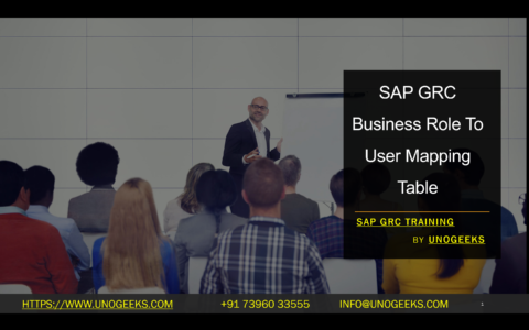 SAP GRC Business Role To User Mapping Table