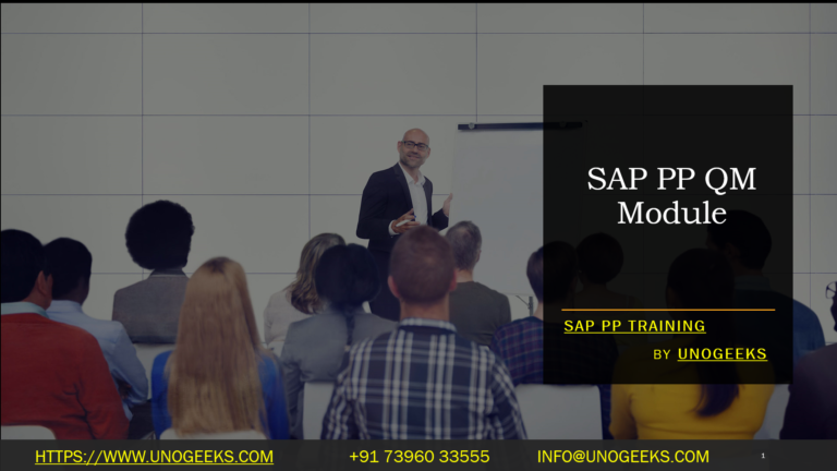 SAP PP QM Module