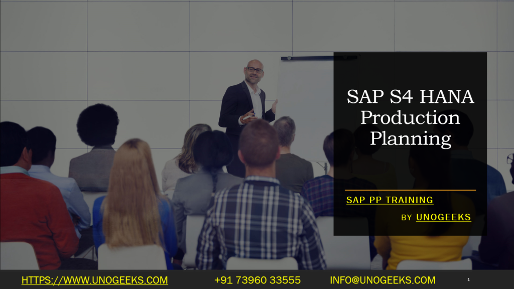 SAP S4 HANA Production Planning