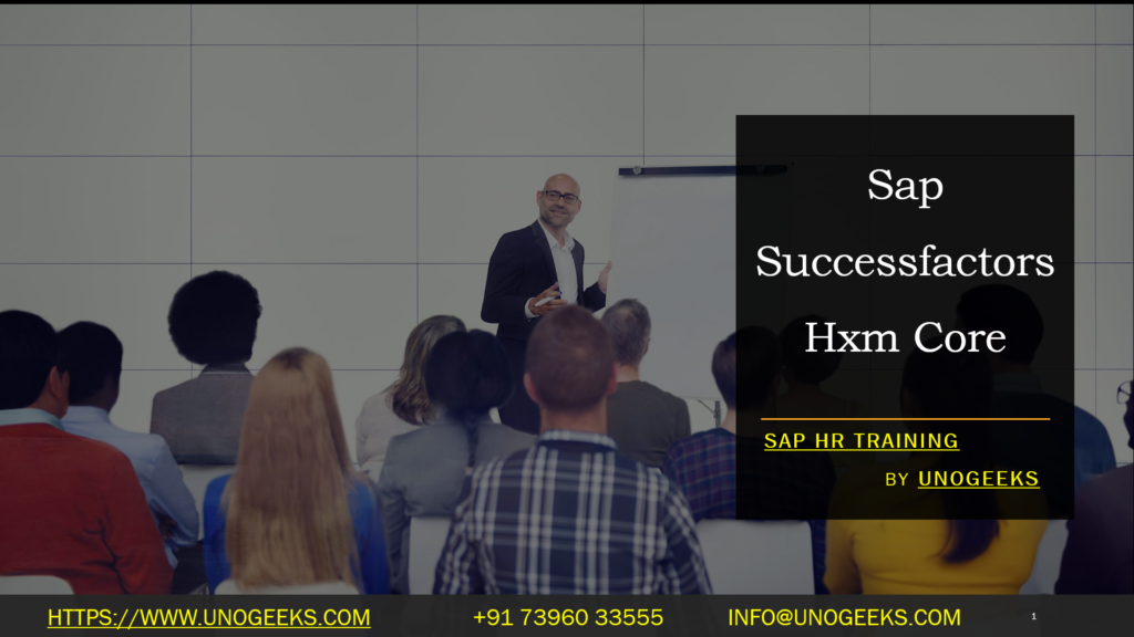 Sap Successfactors Hxm Core