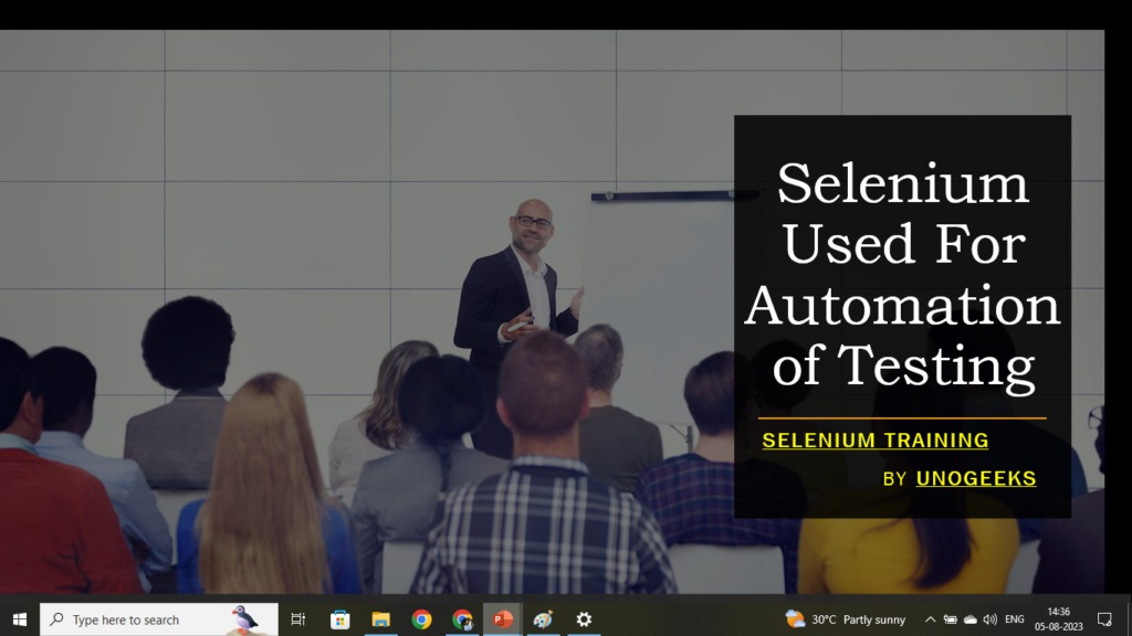 Selenium Used For Automation of Testing