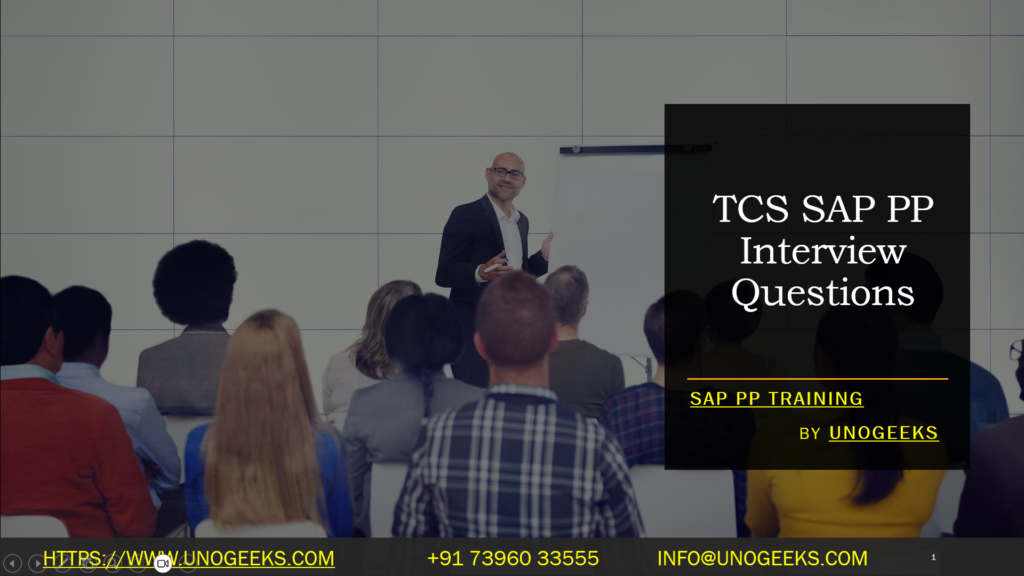 TCS SAP PP Interview Questions