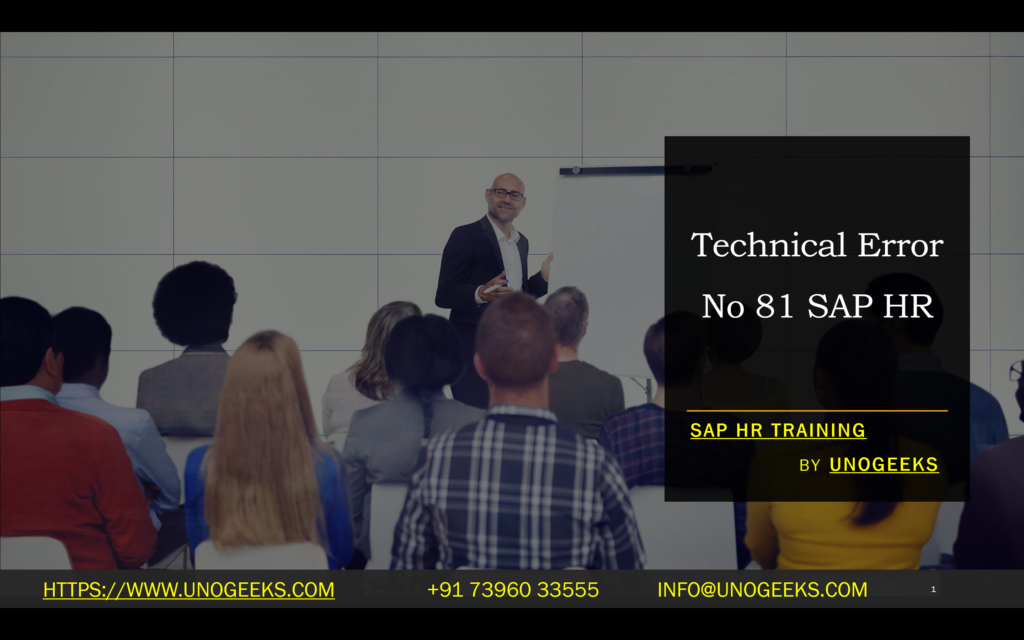 Technical Error No 81 SAP HR