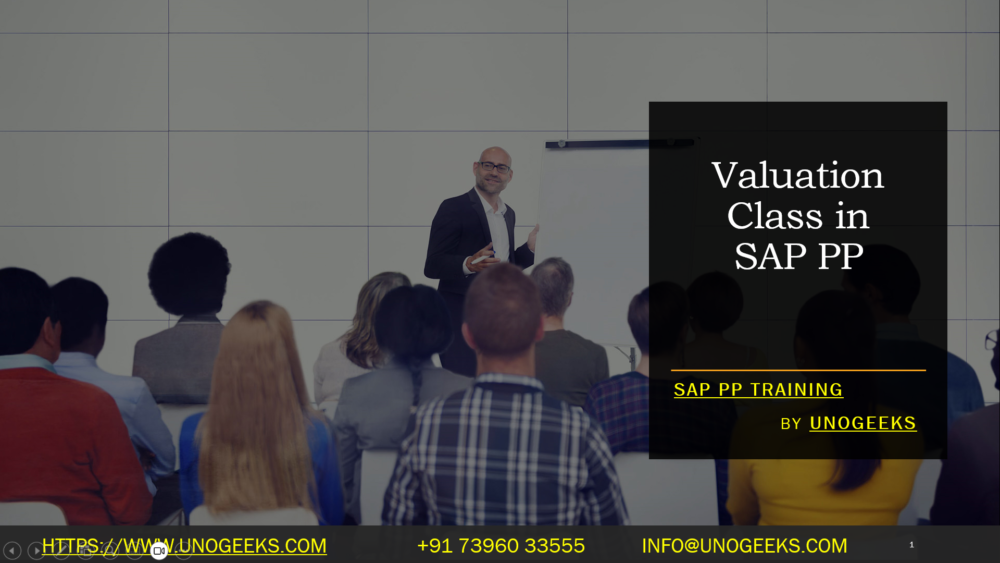 Valuation Class in SAP PP