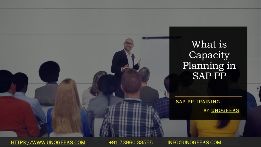 What is Capacity Planning in SAP PP