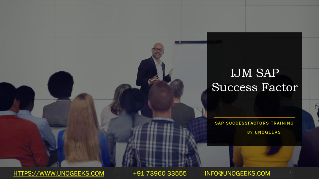 IJM SAP Success Factor