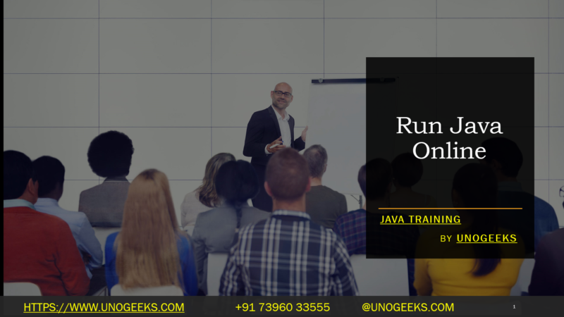 Run Java Online
